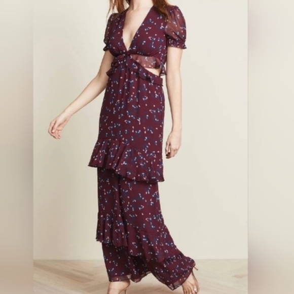 Wayf | Dresses | Wayf Lavina Short Sleeve Tiered Maxi Dress Sz M | Poshmark